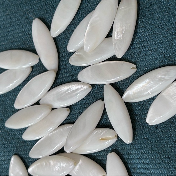 Source Unknown | Other | Glass Beads Flat Marquis Shape Pearlescent ...